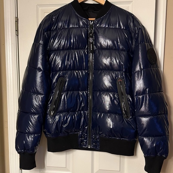 Diesel | Jackets & Coats | Diesel Mens Diesel Wona Blue Quilted Bomber ...